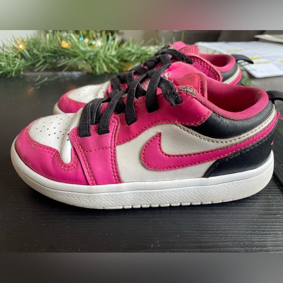 Nike | Shoes | Air Jordans Pink White And Black Size 3c Velcro For Easy ...